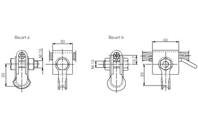 Catenary wire dropper clamp: Komponentenkatalog