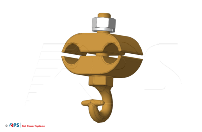Catenary wire dropper clamp: Komponentenkatalog